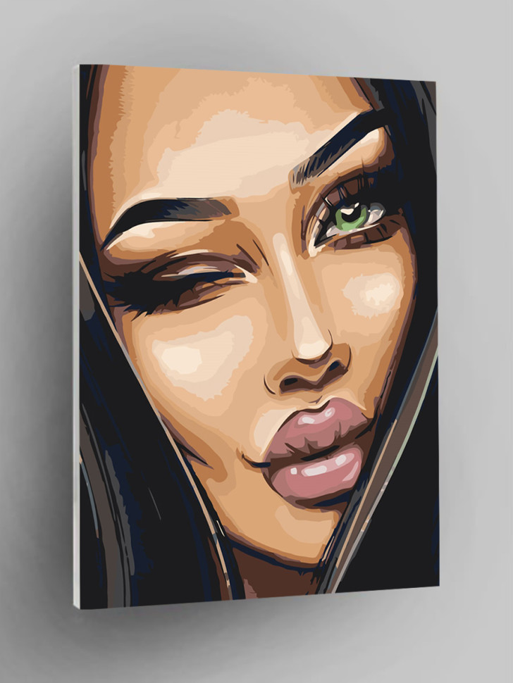 Raqamlar bo'yicha rasm "Go'zal qiz"